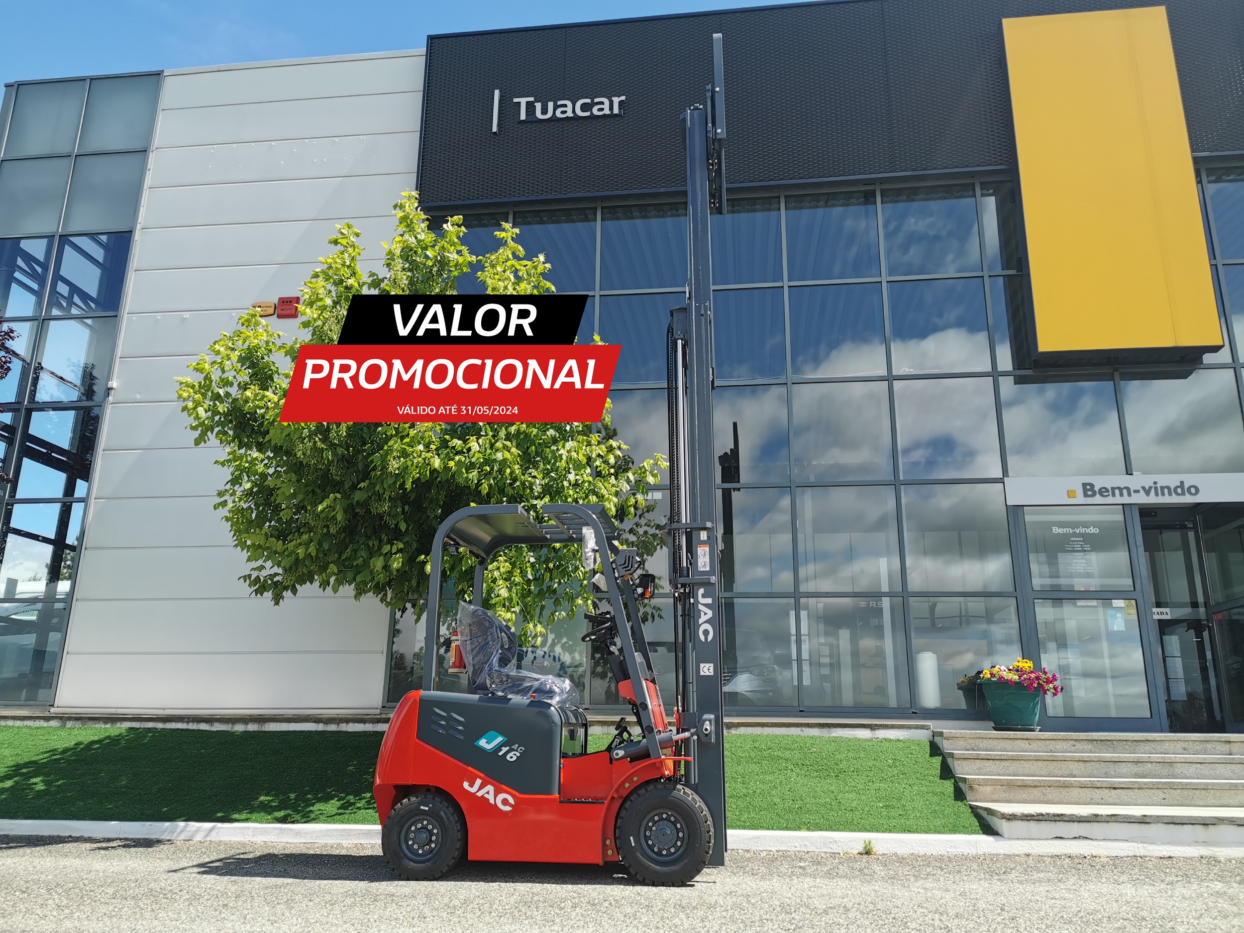 JAC EMP ELÉTRICO CPD 16 SERIE J | TRIPLEX 4.5 METROS | 1600 KG - TUACAR | Stock